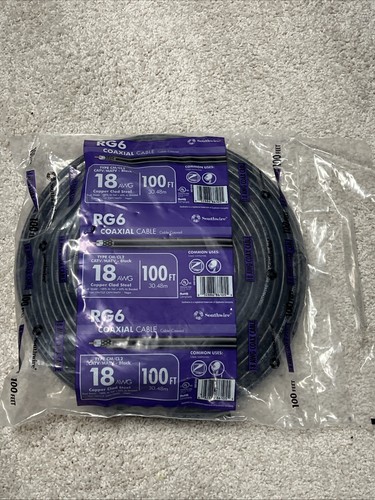 Southwire 100 ft. 18 RG6 Dual Shield CU CATV CM/CL2 Coaxial Cable | eBay