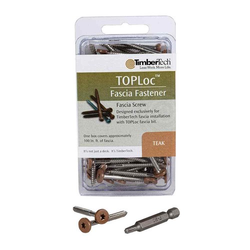 TOPLoc for Composite Fascia Teak 80 LF (100 1-3/4 in. Screws, 1-Bit) | eBay