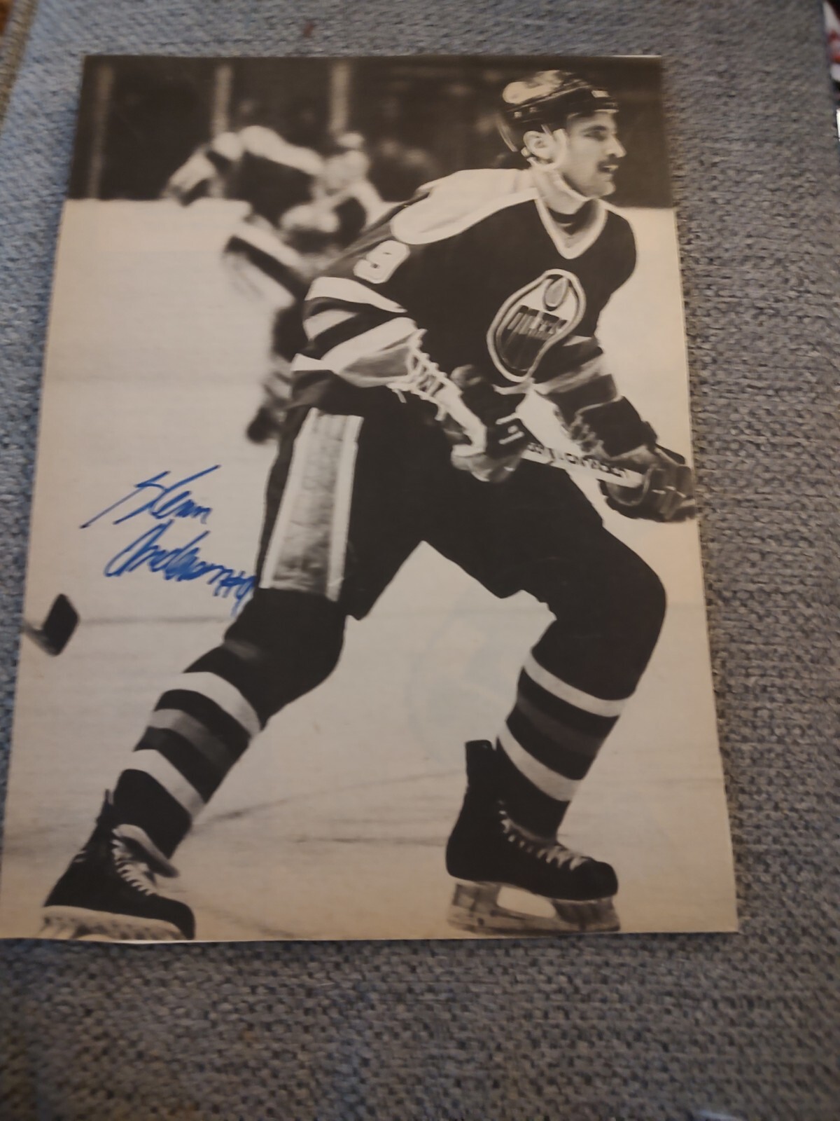 Glen Anderson Autographed Edmonton Oilers 8x10 magazine page ...