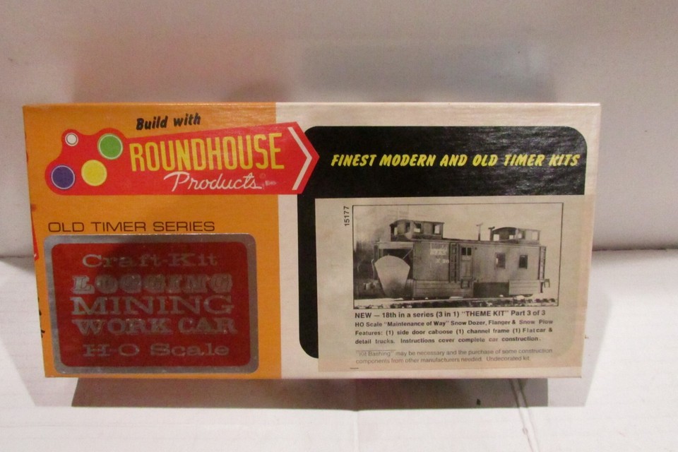 HO Scale Roundhouse 1517 Undecorated Snow Dozen Flanger & Snow Plow ...