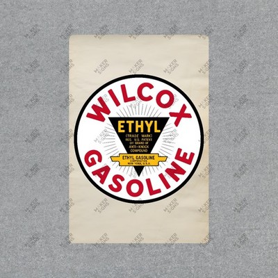 Vintage Wilcox Ethyl Gasoline Metal Sign Gas Station Advertising ...
