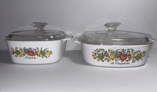 Vintage Corning Ware Pyrex Spice Of Life A-2-B 2L & A 1/2 B 1.5 L W ...