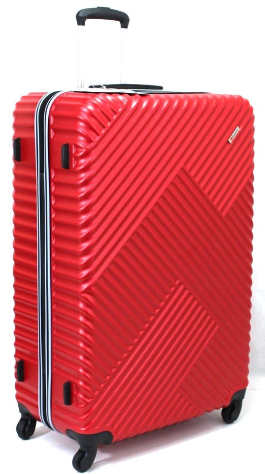 26" EXPANDABLE ABS Hard Shell Large Suitcase Spinner 4 Wheels Luggage ...