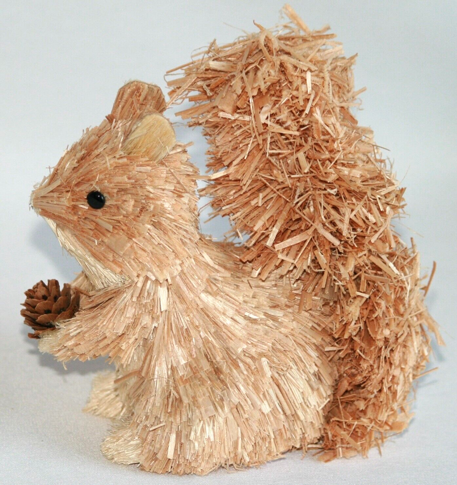Squirrel 5.5" High * Natural Straw & Pinecone Fall Woodland Decor | eBay