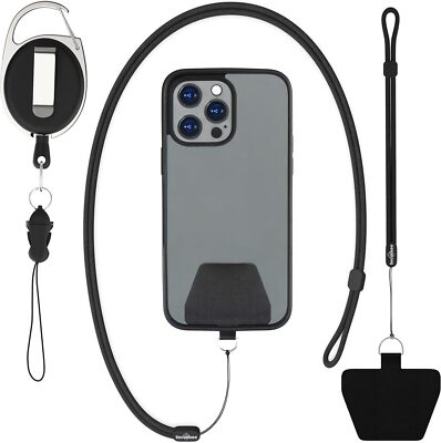 Phone Assured Retractable Phone Lanyard Tether - Protect: Loss - Theft ...