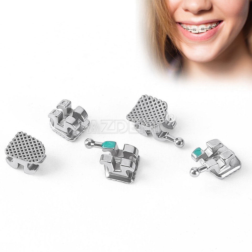 AZDENT Dental Orthodontic Brackets Braces Mini Roth/MBT.022/018 Hooks 3 ...