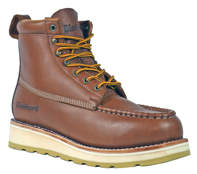 DieHard Mens Malibu Comp Toe Rust Leather Premium Tumbled Work Boots | eBay