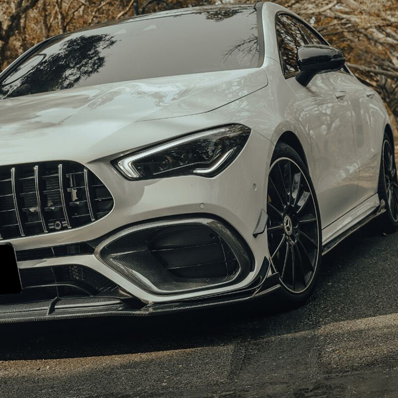 REAL CARBON Front Bumper Fog Air Vent Trim For Benz W118 C118 CLA45 ...