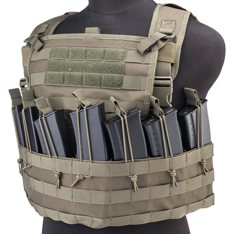 Breathable Chest Rig Tactical Adjustable Magazines Carrier Harness ...