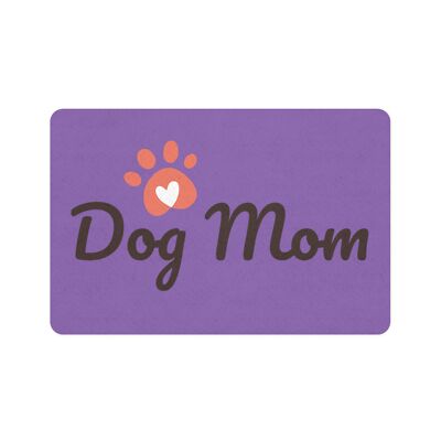Dog Mom Pet Food Mat, Personalized Dog Bowl Mat, Waterproof Feeding Mat ...