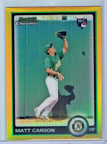 2010 Bowman Chrome - Matt Carson #182 Gold Refractor /50 (RC) for sale ...