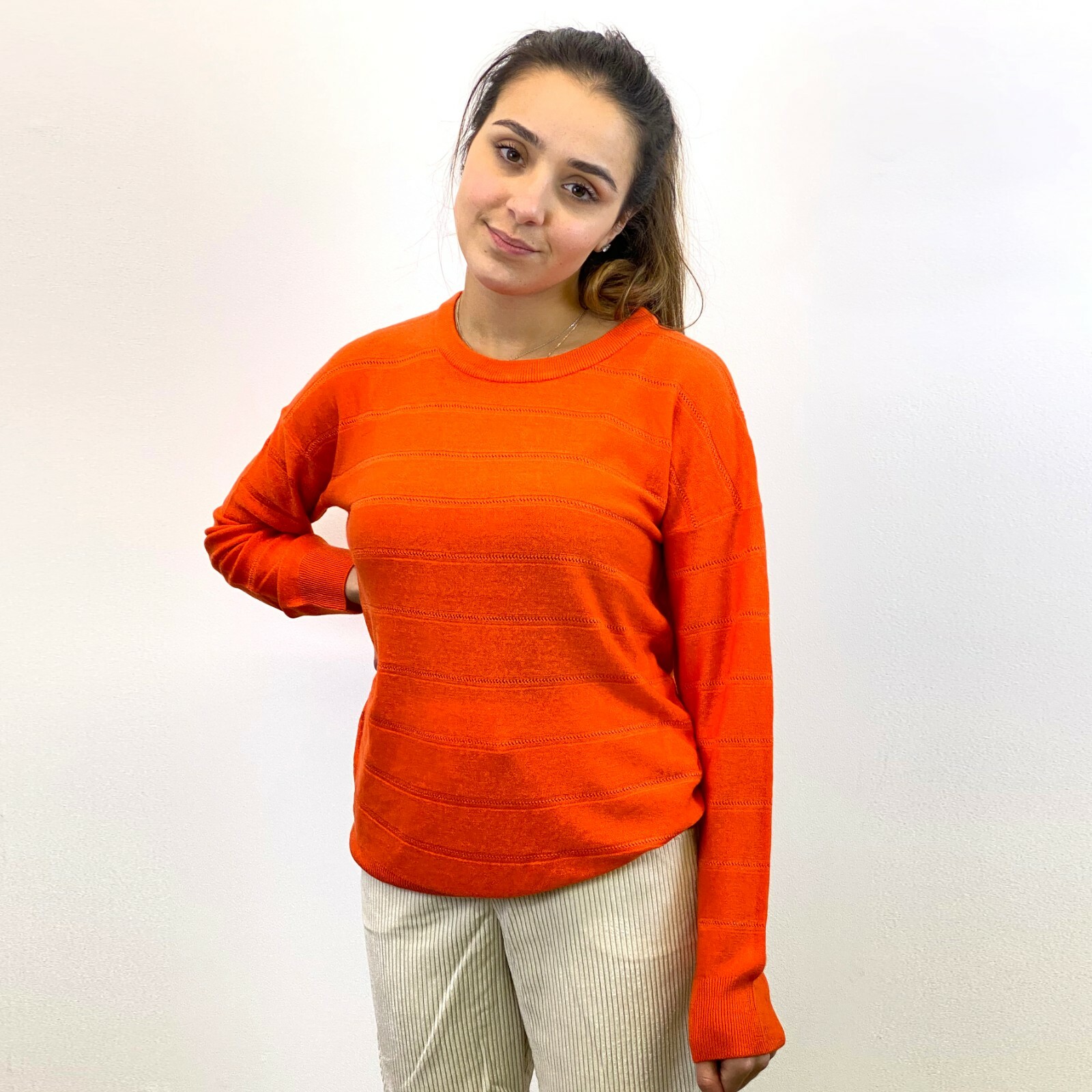 EWM Womens Light Knit Soft Knitted Sweater Top Long Sleeve 14 COLOURS ...