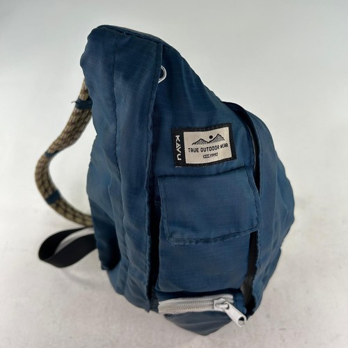 KAVU Rope Sling Light Blue Slingback School Bag Casual Backpack | eBay