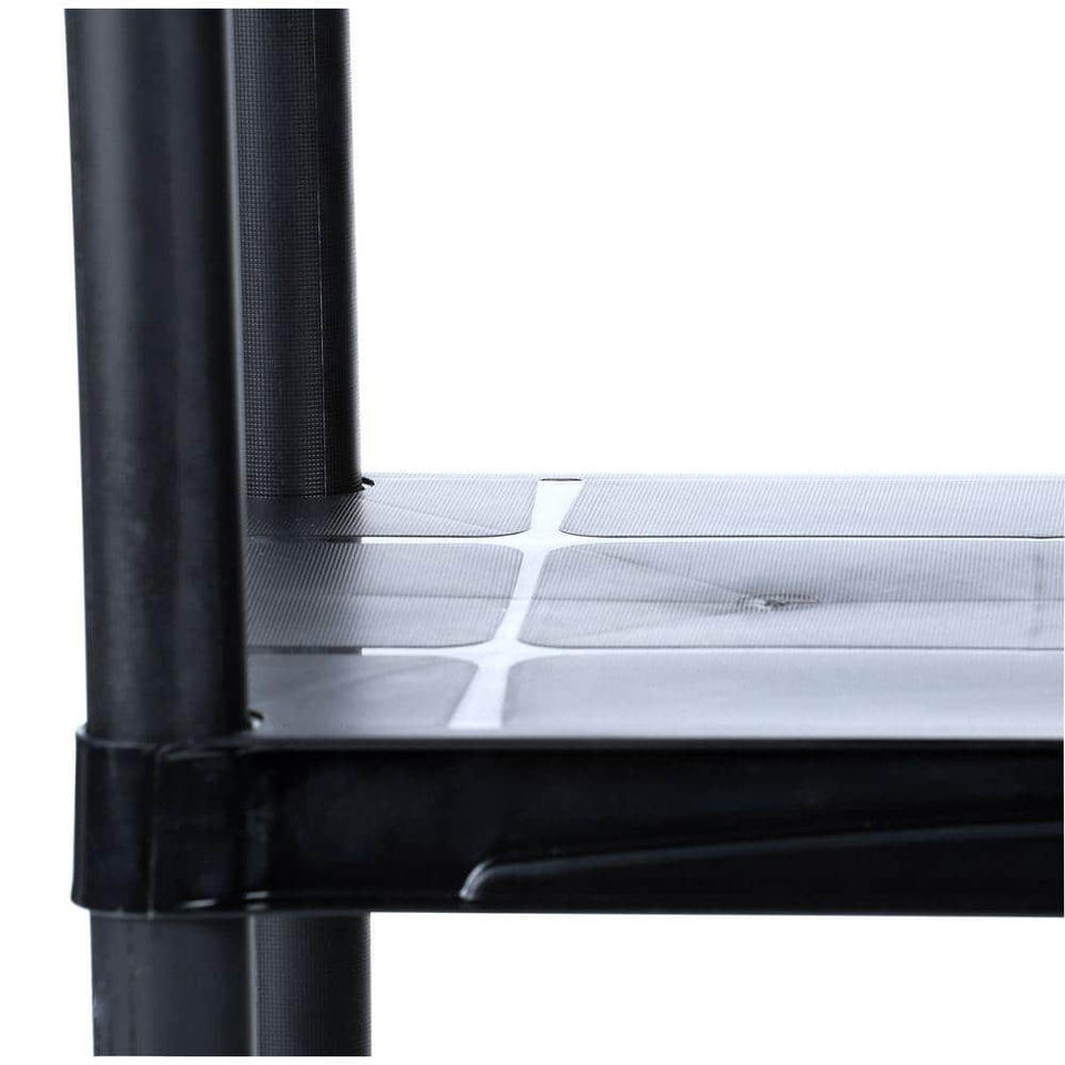Black Garage Plastic Storage Shelving Unit 4-Shelf 15 in. D x 28 in. W ...