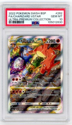 2022 Pokemon SWSH FA/Charizard VSTAR #262 Black Star Promo UPC PSA 10 ...
