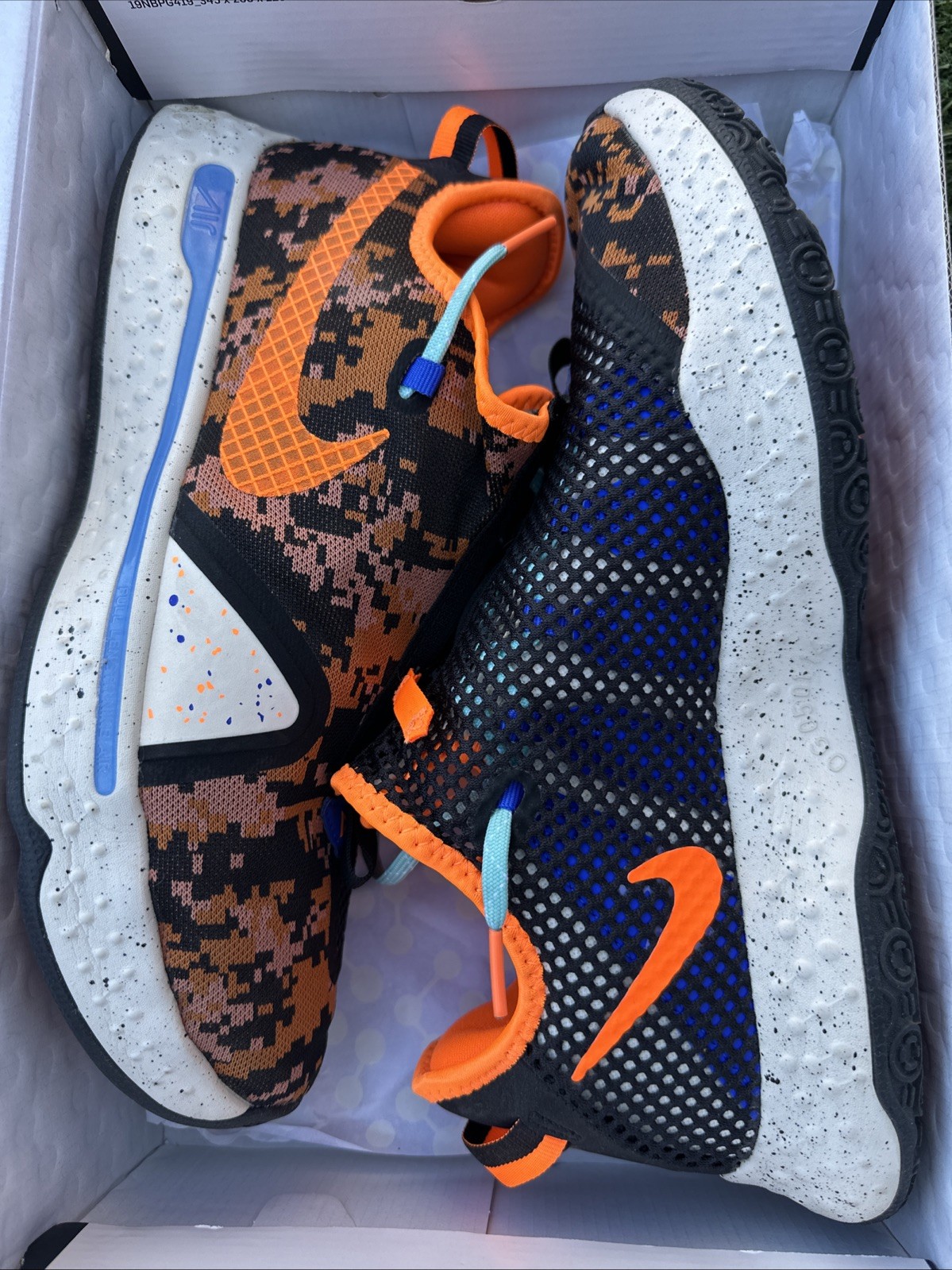 Nike PG 4 Digi Camo Paul George Basketball Shoes CD5079-200 Men's Size ...