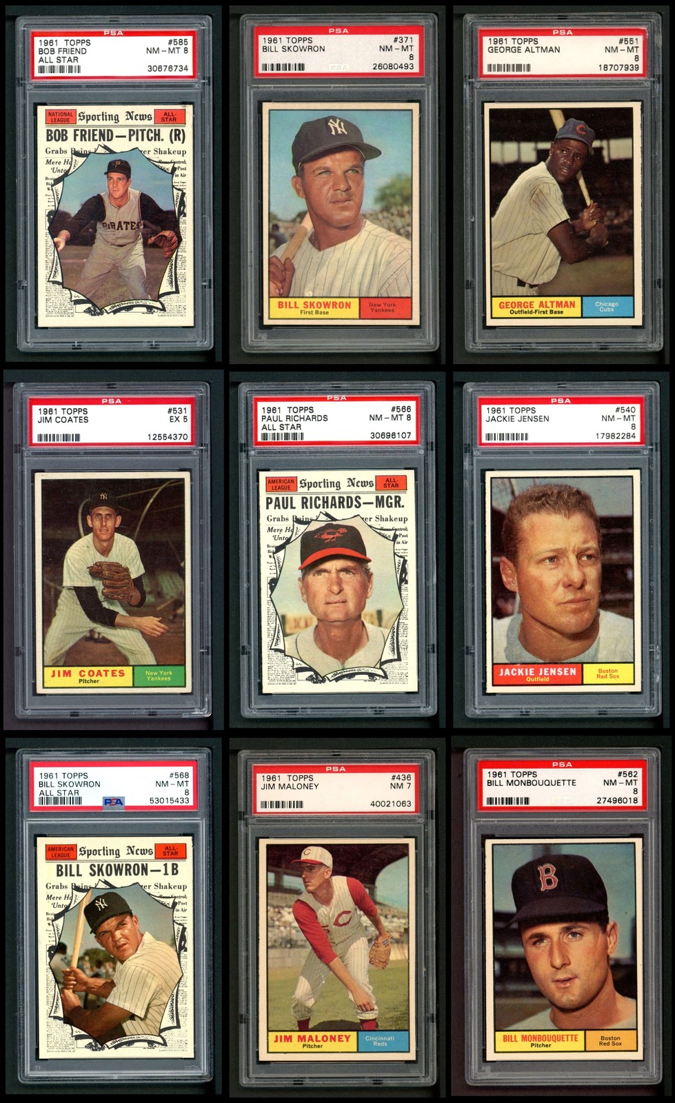 1961 Topps Baseball Complete Set - Premier 6.5 - EX/MT+ 6902818 | eBay