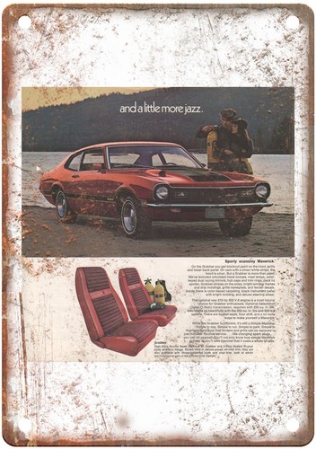1971 Ford Maverick Vintage Automobile Advertising Retro Look Metal Sign ...