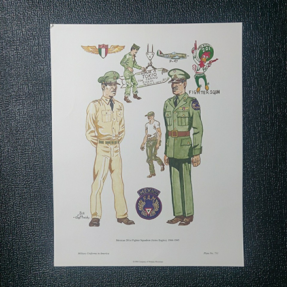 Plate 731 Military Uniforms in America Mexican 201st Fighter Squadron ...