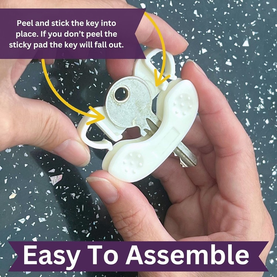 Key Turner Aid 4 Pack Easy Grip Key Holder for Arthritis Weak Hands ...