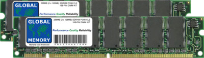 256MB (2 x 128MB) SDRAM PC66 66MHz 168-PIN DIMM MEMORY RAM KIT FOR ...
