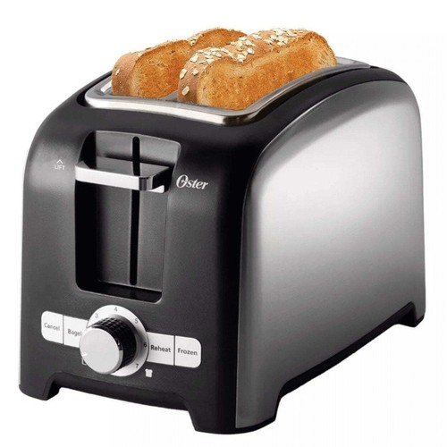 Oster 2 Slice Toaster with Extra-Wide Slots in Brushed Stainless Steel ...