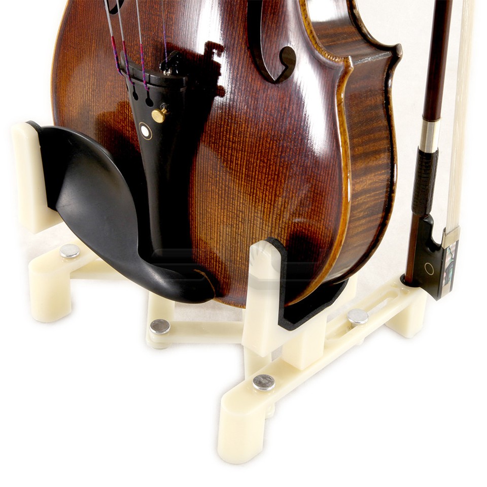 New Violin Viola Stand Lightweight and Foldable Stand with Bow Holder ...