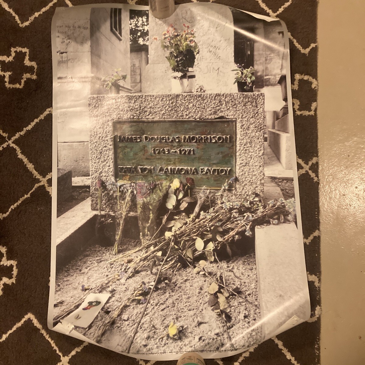 Jim Morrison Grave Poster