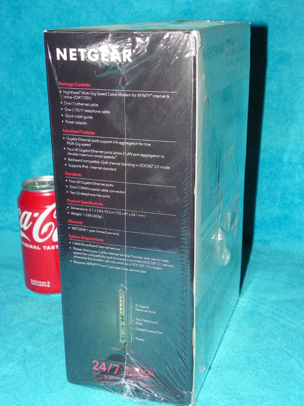 NETGEAR CM1150V Nighthawk Multi-Gig Speed Cable Modem for XFINITY Voice ...