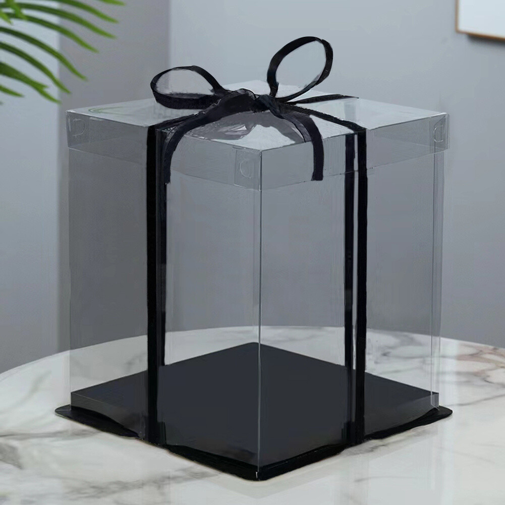 Large Clear PVC Gift Box Cakes Candy Packaging Wedding Favors ...