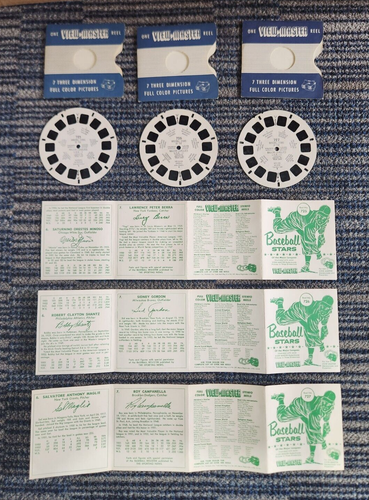 1953 VIEW-MASTER BASEBALL REELS 3-PACK SET W/BOOKLETS CAMPY BERRA ...