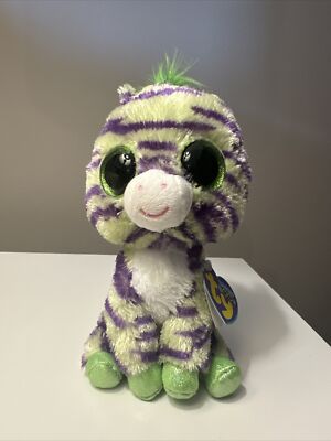 Ty Beanie Boo WILD Zebra Plush Justice Exclusive MINT w/ TAGS 6'' RARE ...