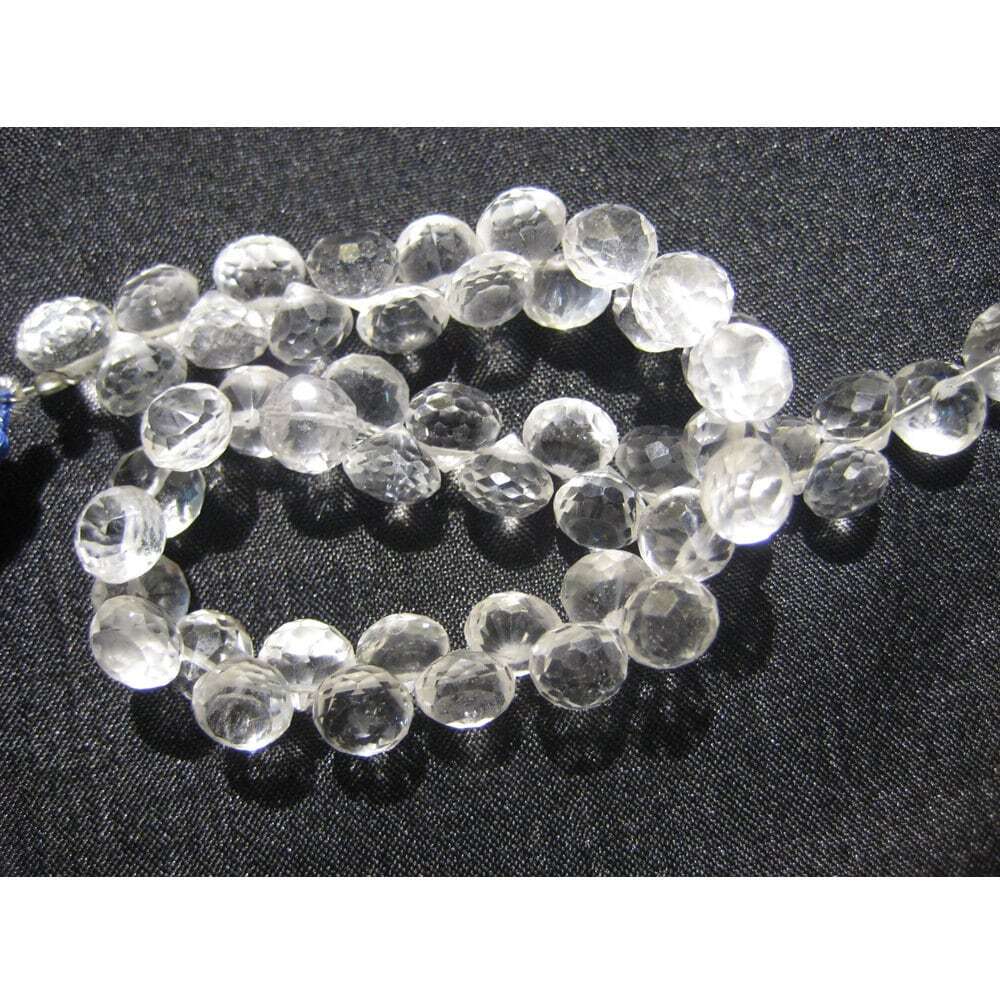 8x8 mm Crystal Quartz Faceted Onion Gemstones, crystal Faceted ...