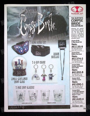 Corpse Bride Merchandise McFarlane Toys 2006 Print Magazine Ad Poster ...
