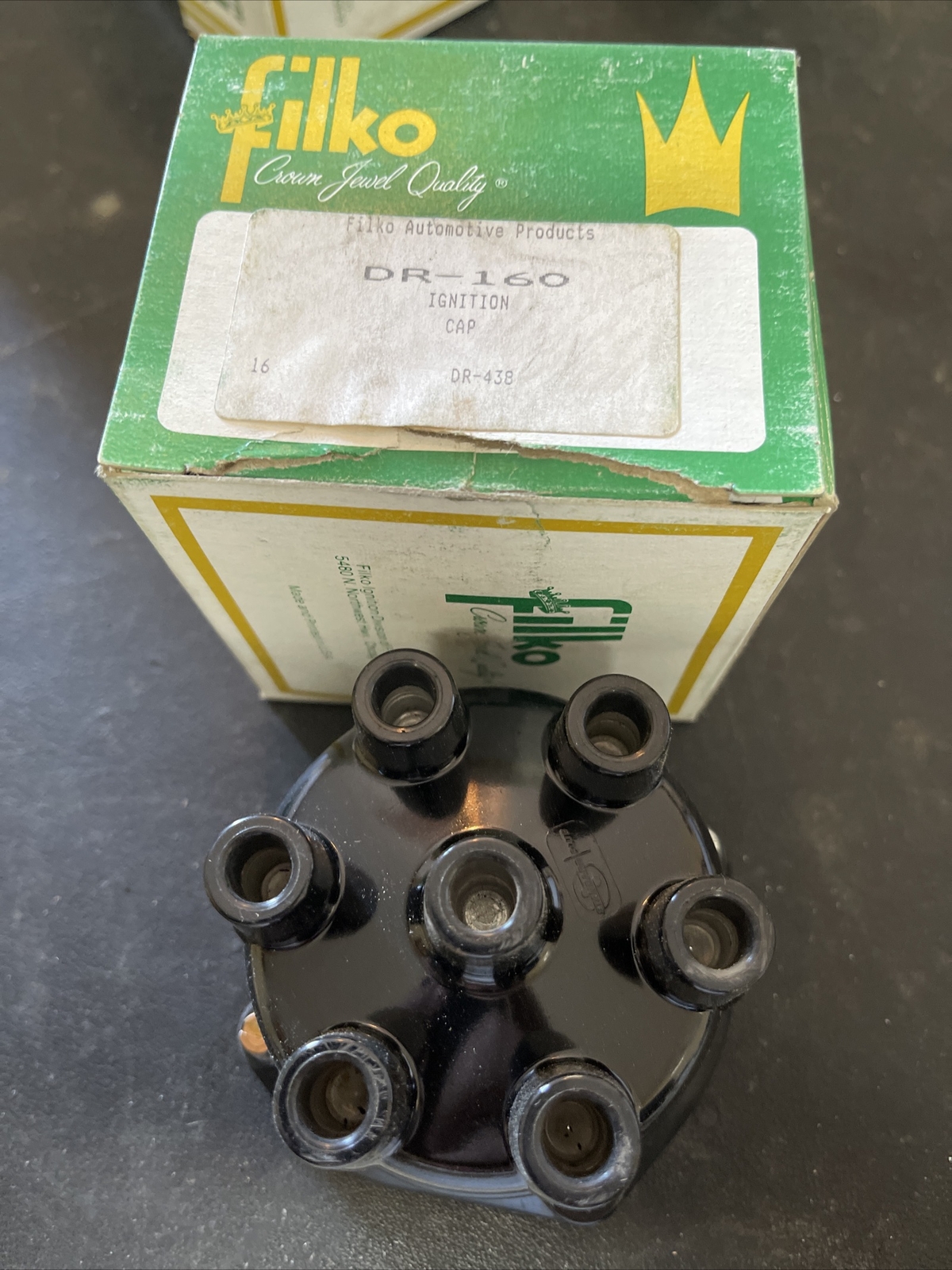 NOS Filko Ignition Distributor Black Cap DR-160 | eBay