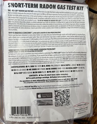 PRO-LAB Long Term Radon Test Kit - The PRO-LAB Long Term Radon Test Kit ...