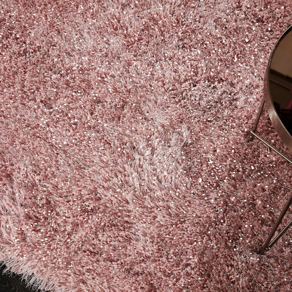 Shaggy Rug SHIMMER SPARKLE GLITTER 5.5cm Thick Soft Pile Large Living ...