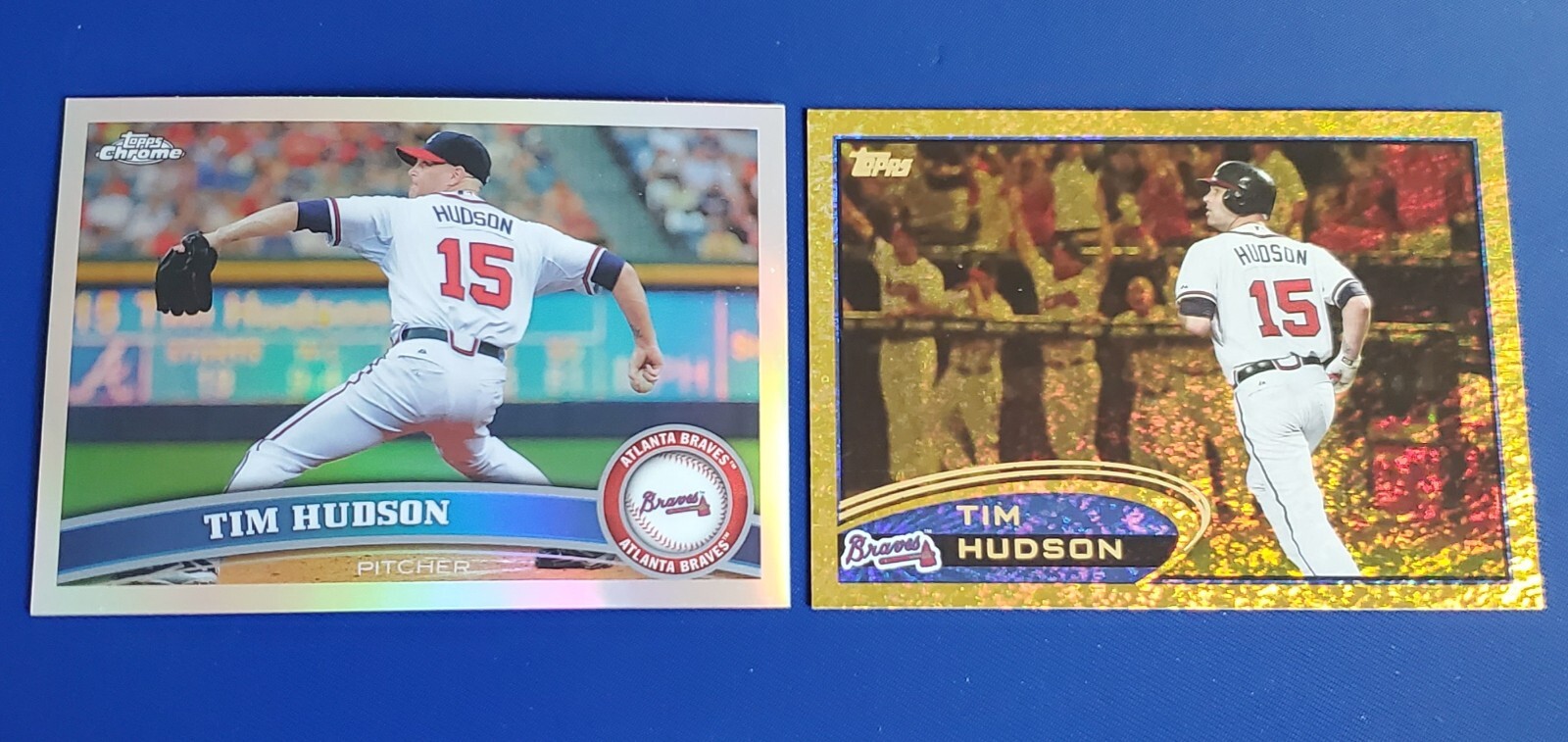TIM HUDSON Parallel Baseball Card Lot (2) - Atlanta Braves, Oakland A's ...