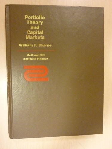 PORTFOLIO THEORY AND CAPITAL MARKETS By William F. Sharpe - Hardcover ...