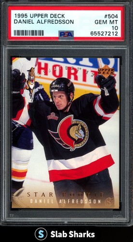 1995 UPPER DECK #504 DANIEL ALFREDSSON STAR ROOKIES RC GEM MINT PSA 10 ...
