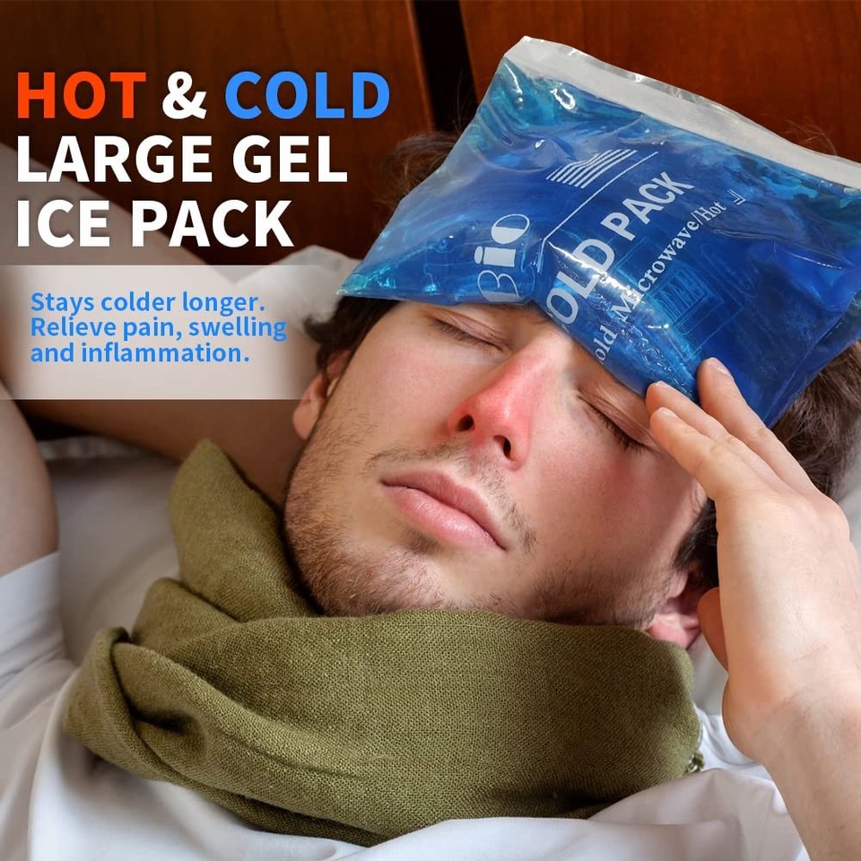 Extra Large Gel Ice Packs for Injuries Reusable Gel Cold Compress for ...