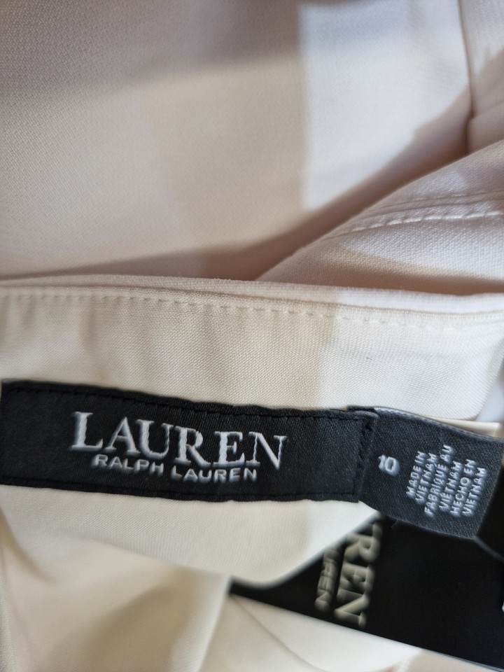 Ralph Lauren Ladonya Stretch Crepe Sleeveless Cocktail Dress 14 (Damage ...