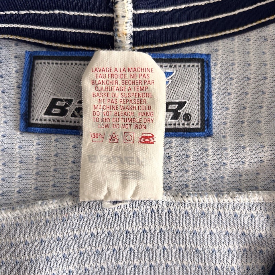 Vintage Long Beach Ice Dogs Hockey Jersey Size XXL Bauer Blue Bulldog ...