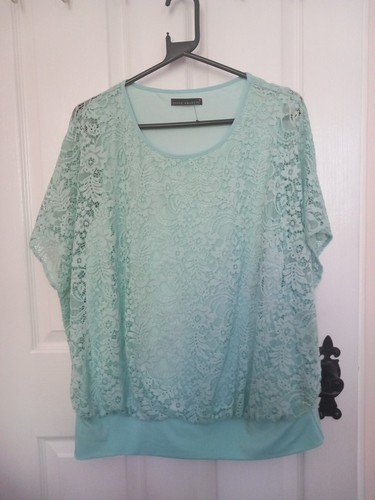 David Emanuel turquoise lace top size 18 | eBay UK