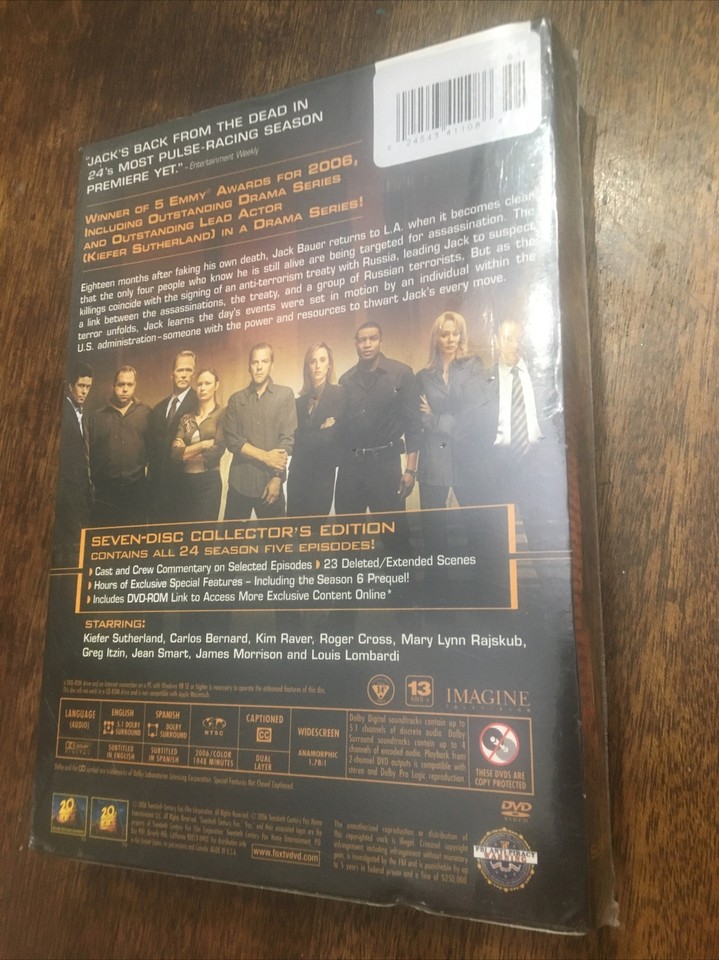 24 - Season 5 (DVD, 2009, 7-Disc Set) with Best Buy EXCLUSIVE Bonus DVD ...