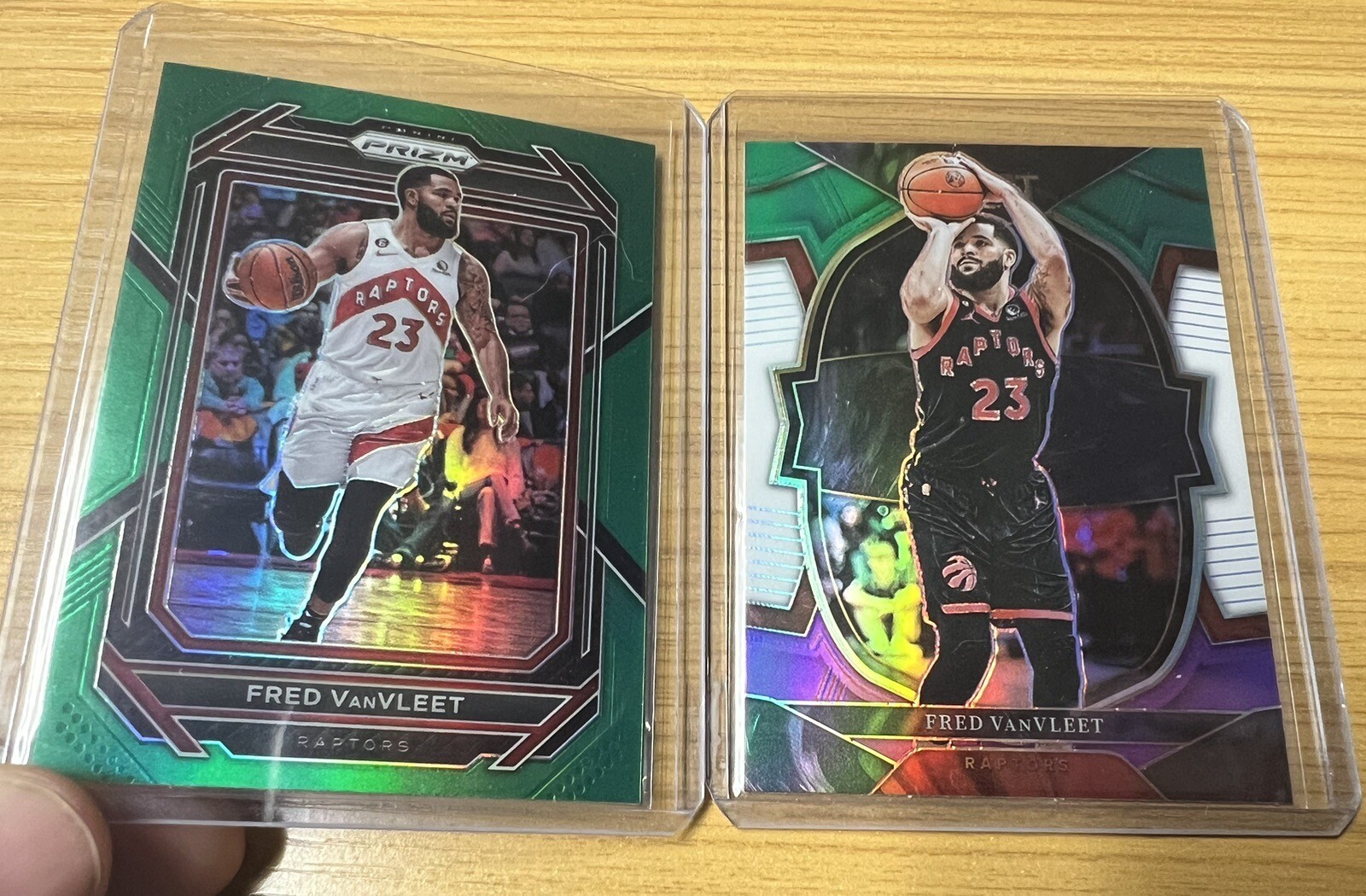 2022-23 Panini Green Prizm Fred VanVleet AND Select Green/White/Purple ...