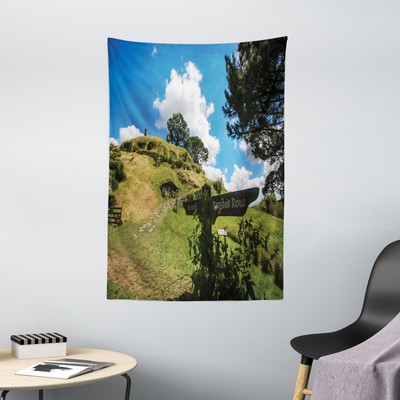 Hobbits Tapestry Overhill Hobbit Village Print Wall Hanging Decor | eBay