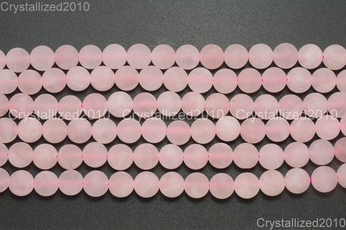 Natural Matte Rose Quartz Gemstone Round Loose Beads 4mm 6mm 8mm 10mm ...