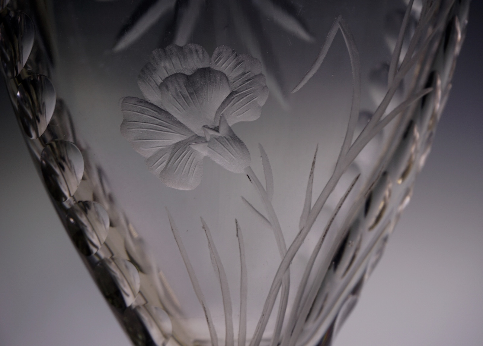 Antique MOSER Czech Finely Cut Bottle Monogrammed Smooth Ground Pontil ...