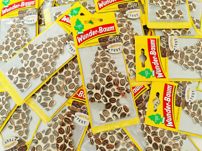 WUNDER-BAUM CAFE Scent Car Air Freshener Hanging Little Trees Coffee ...